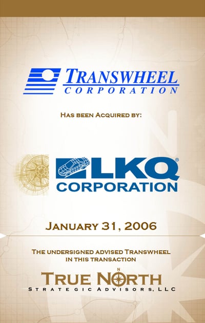 True North Transactions: Transwheel Corporation - LKQ Corporation